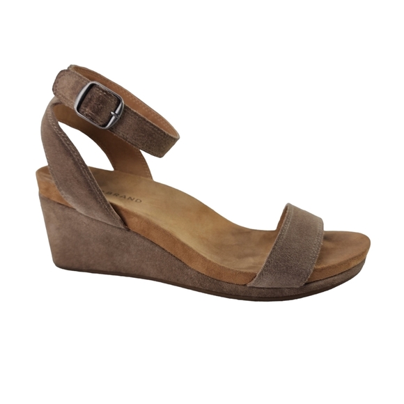 Lucky Brand | Shoes | Lucky Brand Karston Ankle Strap Suede Wedge ...